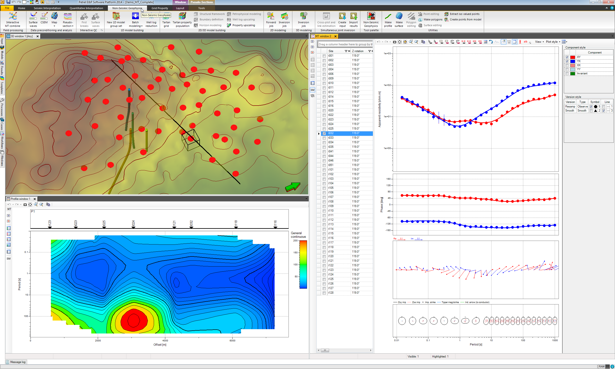 Petrel Magnetotellurics Plug-In